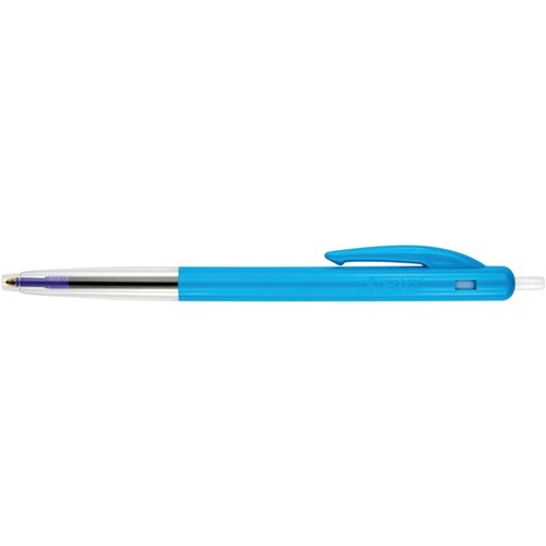 Pens - Bic Clic M10 Xtra Life Ballpoint Pen Retractable Medium 1mm Blue Pack of 10 - Top State ...