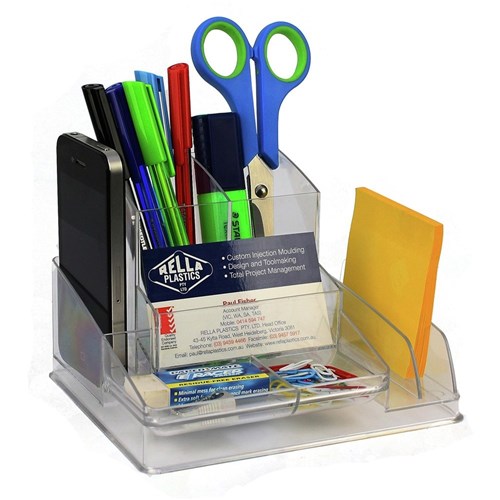 Desk Top Accessories - ITALPLAST DESK ORGANISER CLEAR - Top State ...